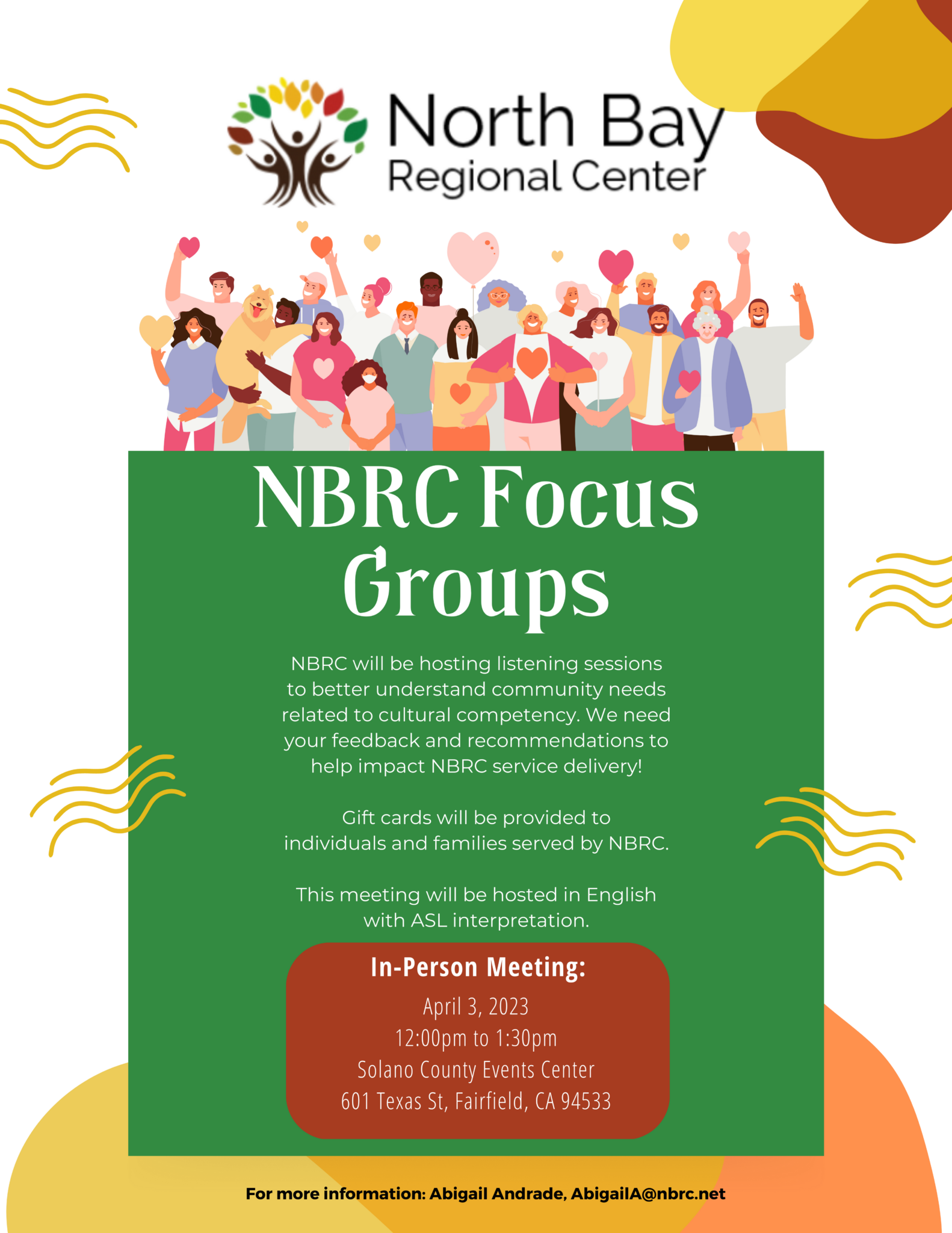 NBRC English Focus Group - North Bay Regional Center