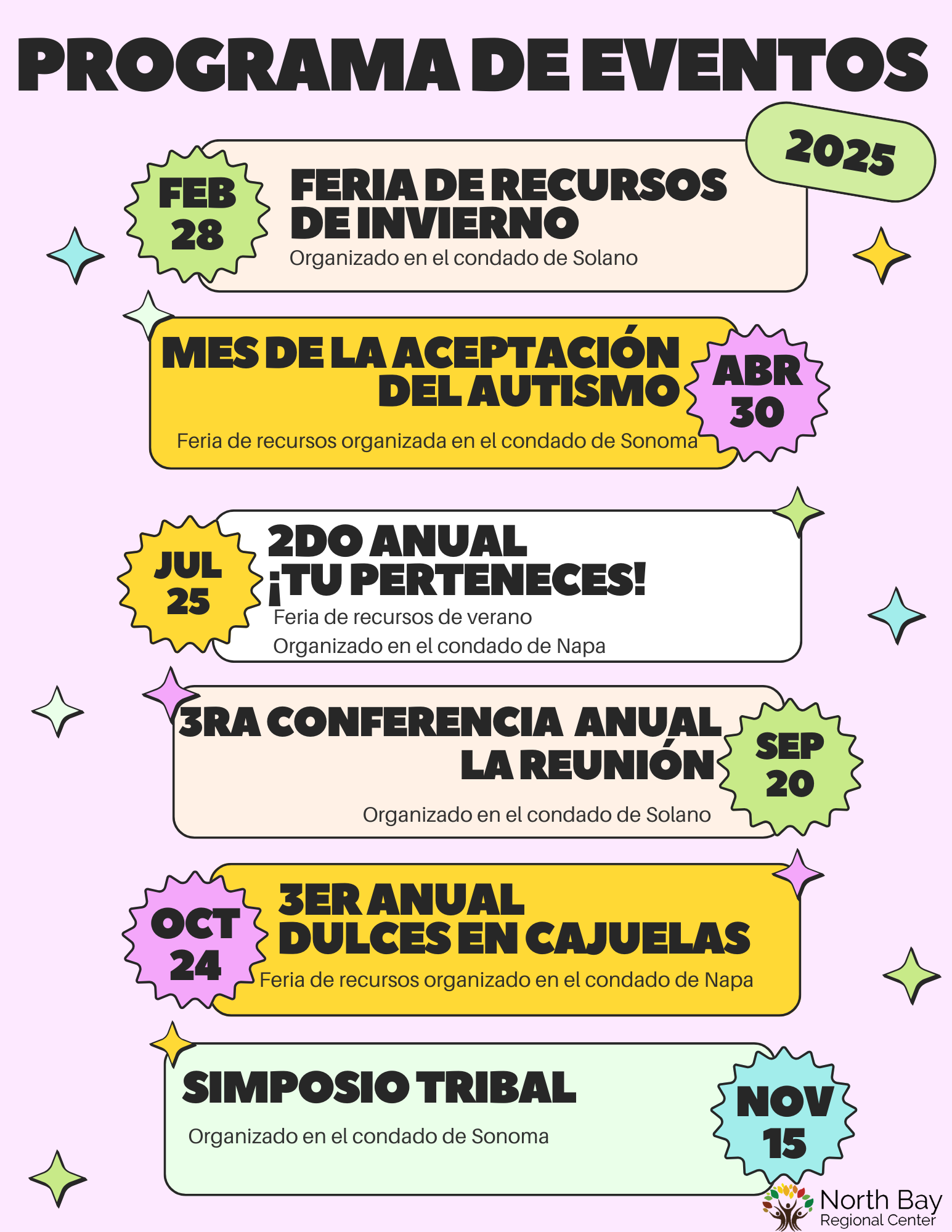 2025 NBRC Outreach Events - North Bay Regional Center