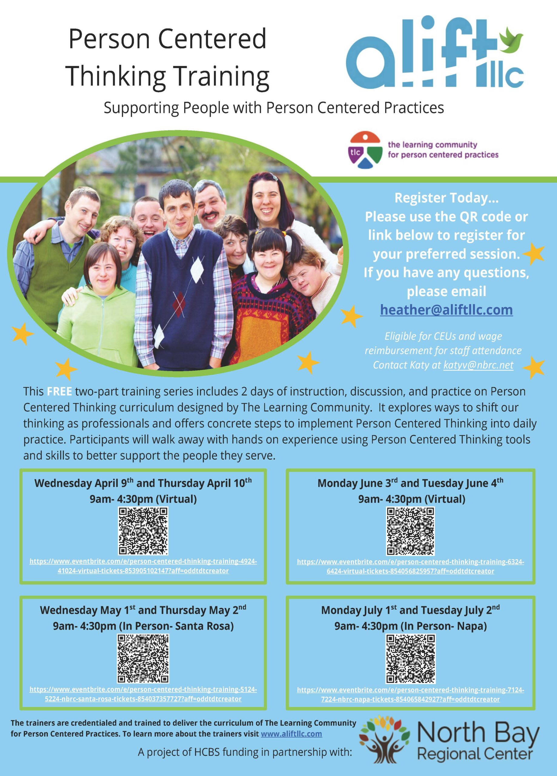 Person Centered Thinking Training opportunities in April, May, June and ...