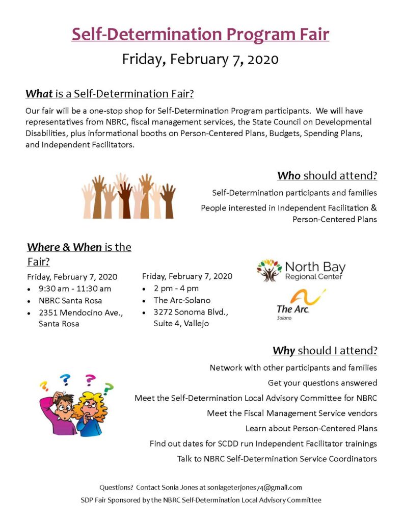 Self-Determination Program Resource Fair – Santa Rosa - North Bay ...