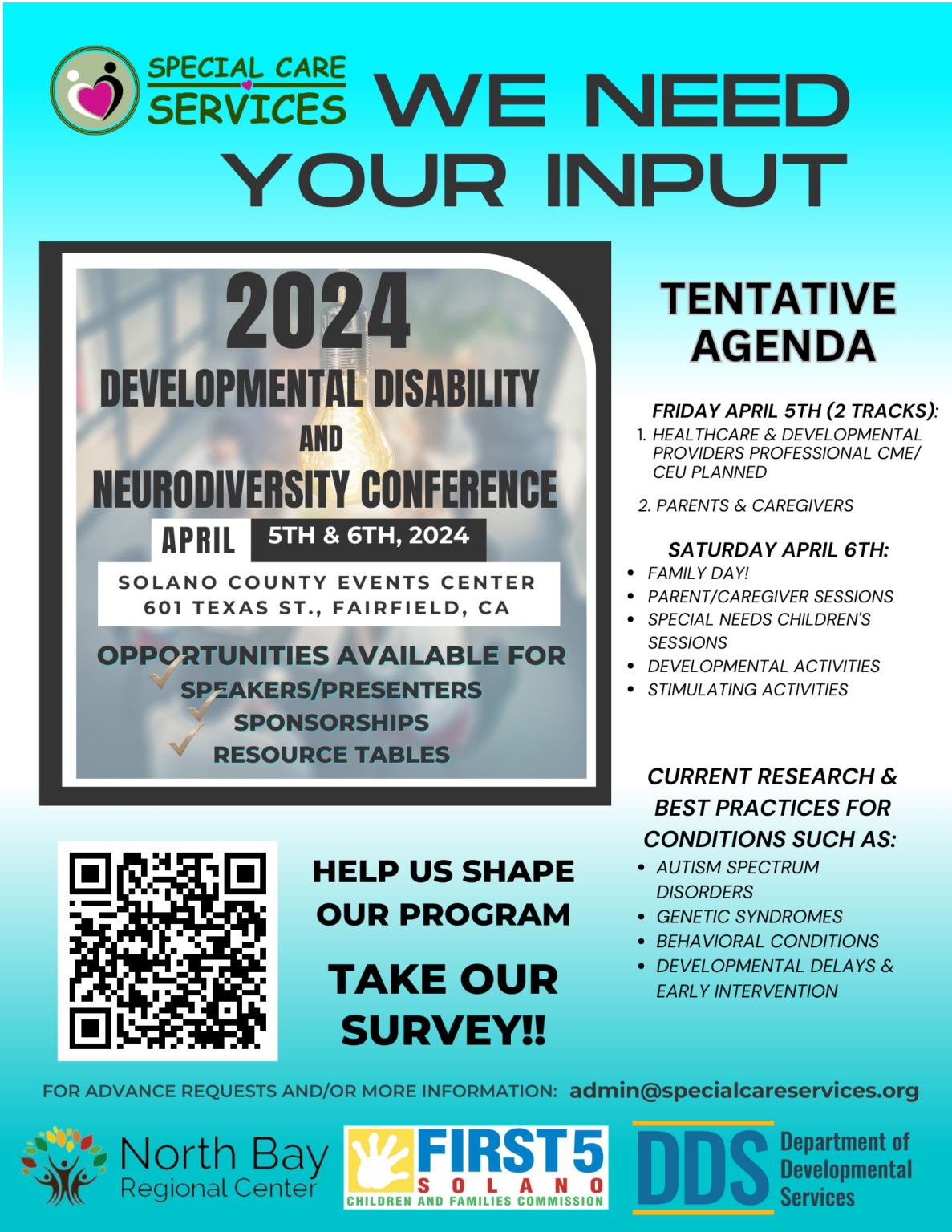 Developmental Disabilities & Neurodiversity Conference Survey - North ...